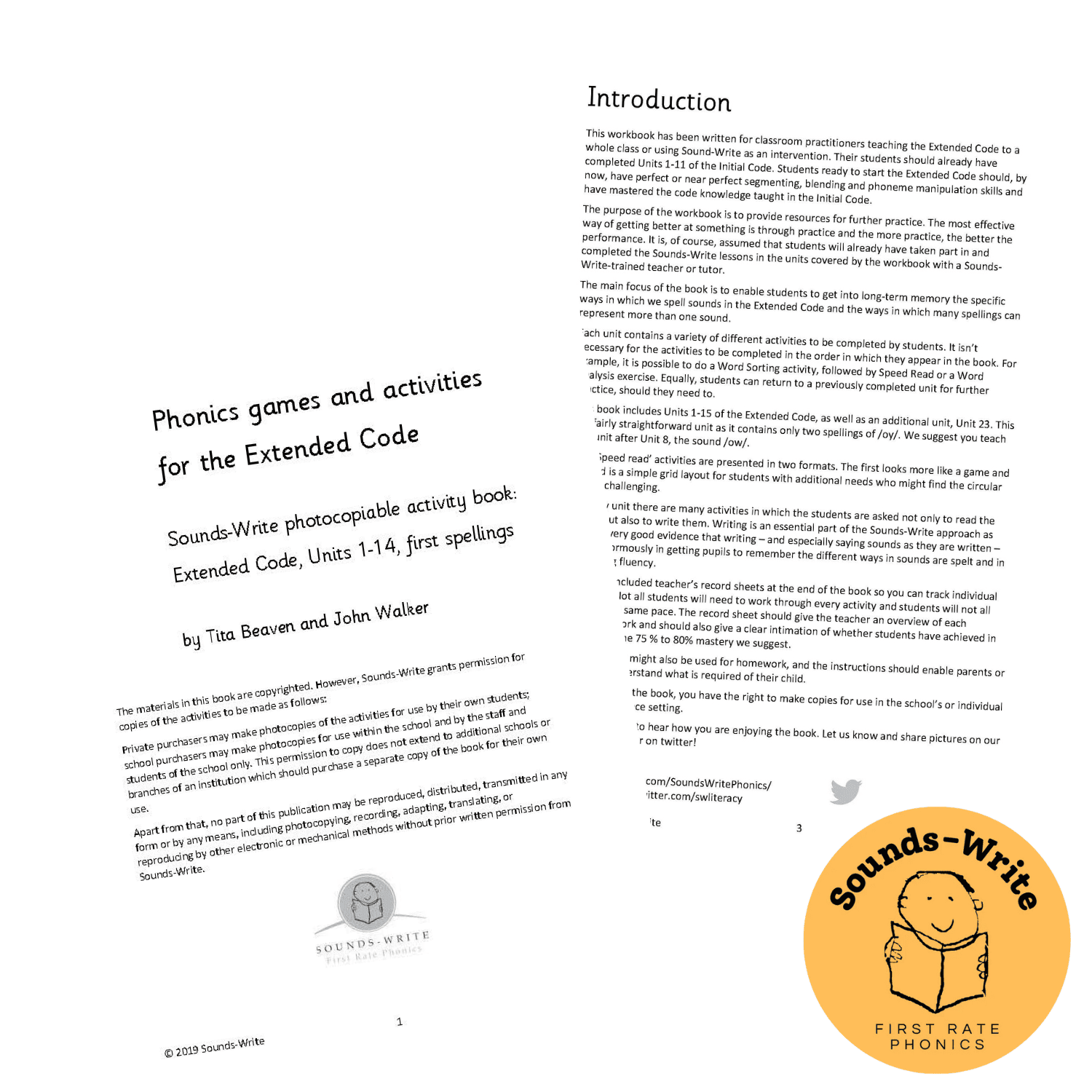 Sounds-Write Activity Workbook: Extended Code – Soundality